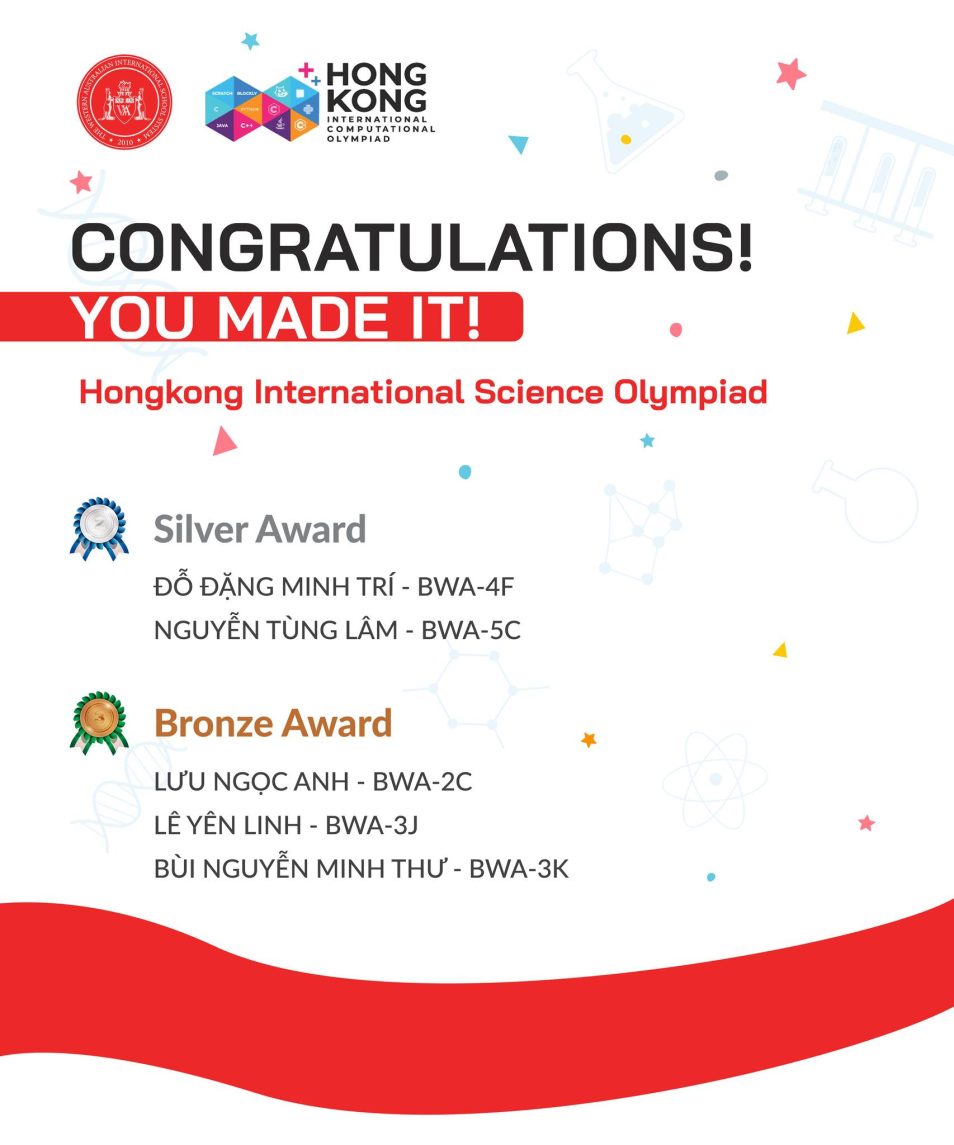 Chúc mừng học sinh WASS và PennSchool đạt huy chương trong vòng quốc ...